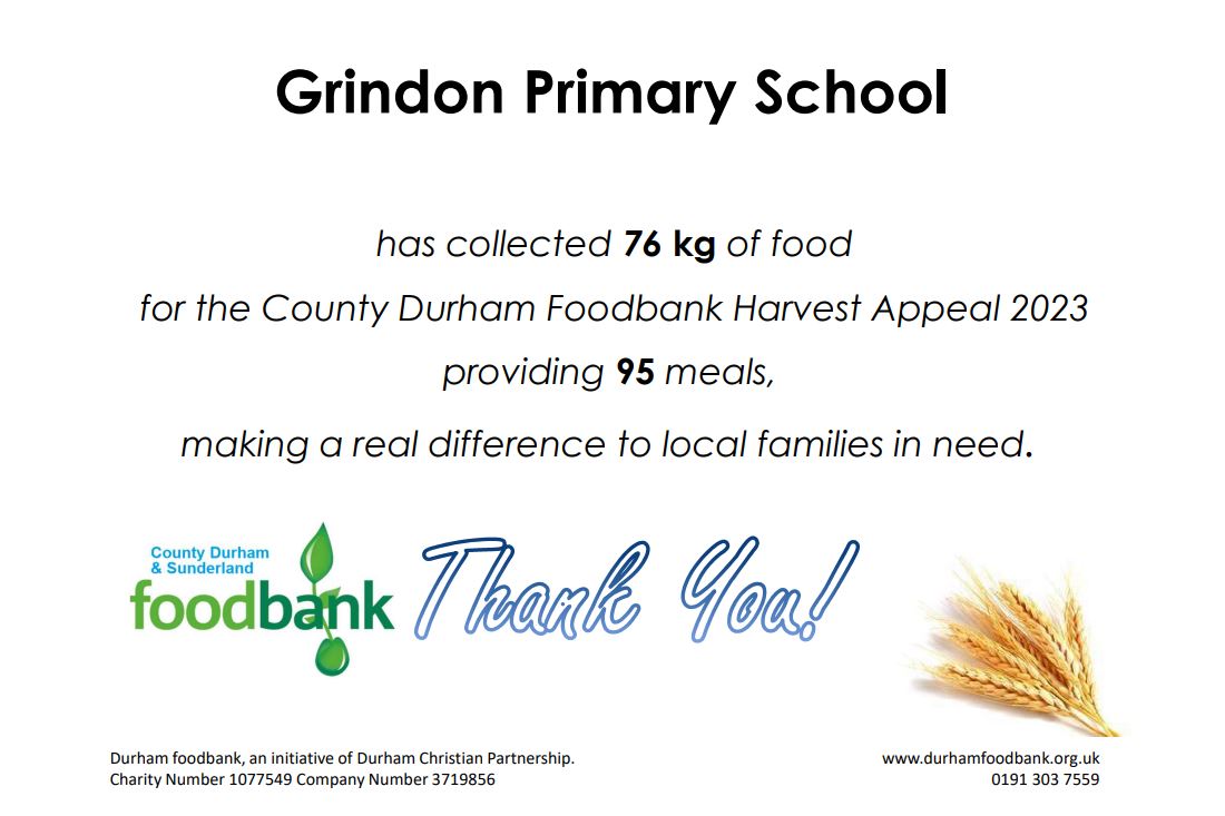 Thank you! - Grindon Infant School